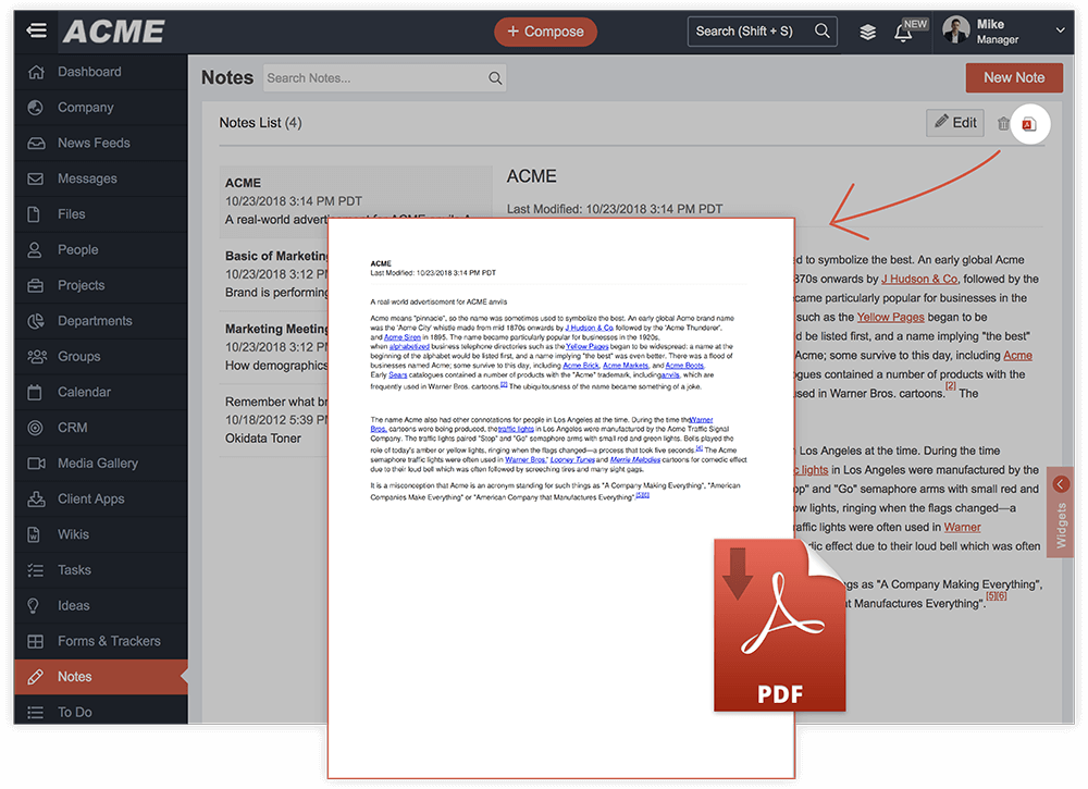 Business Note App, Work Note Taking App | MangoApps