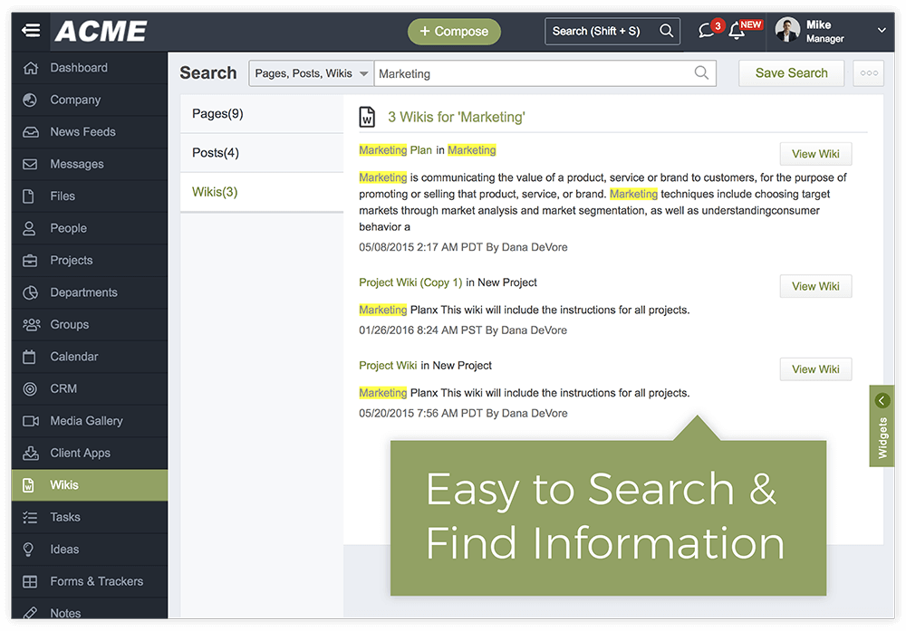 Wikis, Online Wikis, Wiki Software | MangoApps